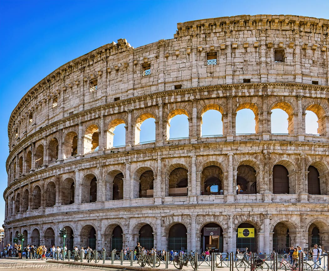 Colosseum Story and Architecture in Rome in Italy