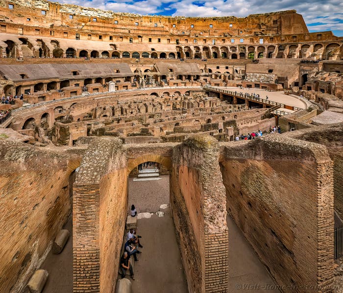 Colosseum in Rome Combats of Gladiators Wild Animals Games