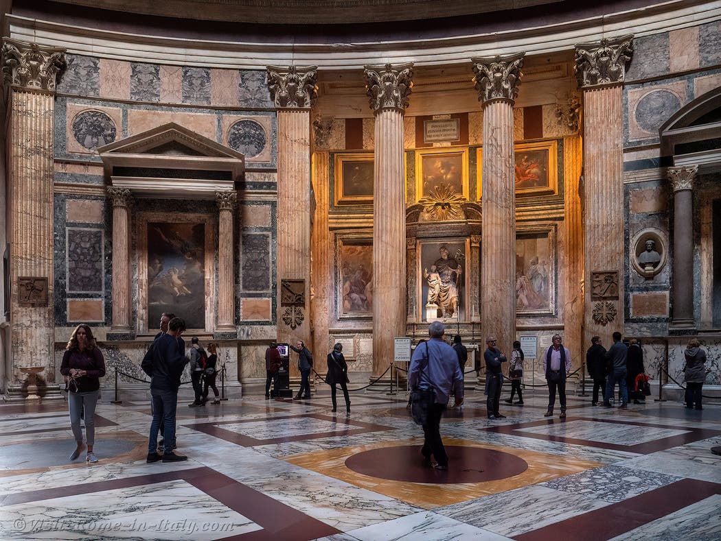 Chapels, Tombs and Aediculas Pantheon Basilica Rome Italy