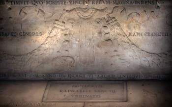 Tomb of Painter Raphael 3rd Aedicula Pantheon Rome Italy