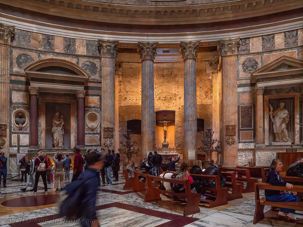 Tomb of Painter Raphael 3rd Aedicula Pantheon Rome Italy