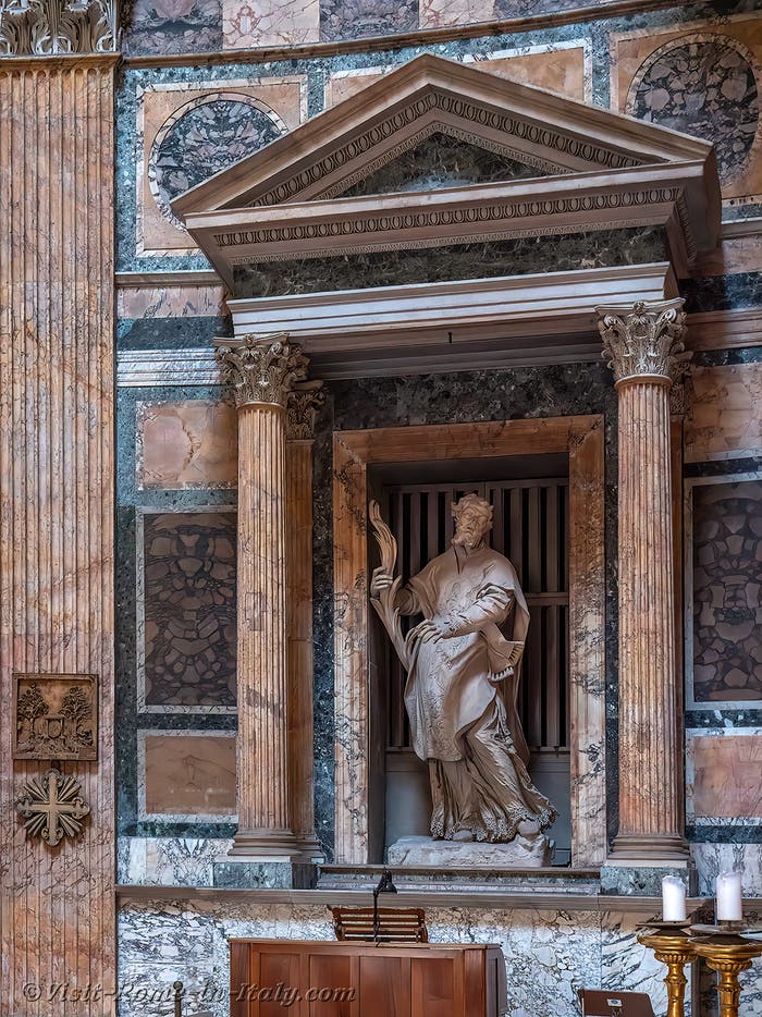 Saint Anastasio, Fourth Aedicula Pantheon Basilica Rome Italy
