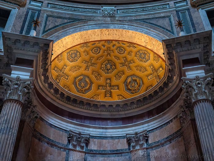 Fourth Chapel Main Altar Apse mosaics Pantheon Rome Italy