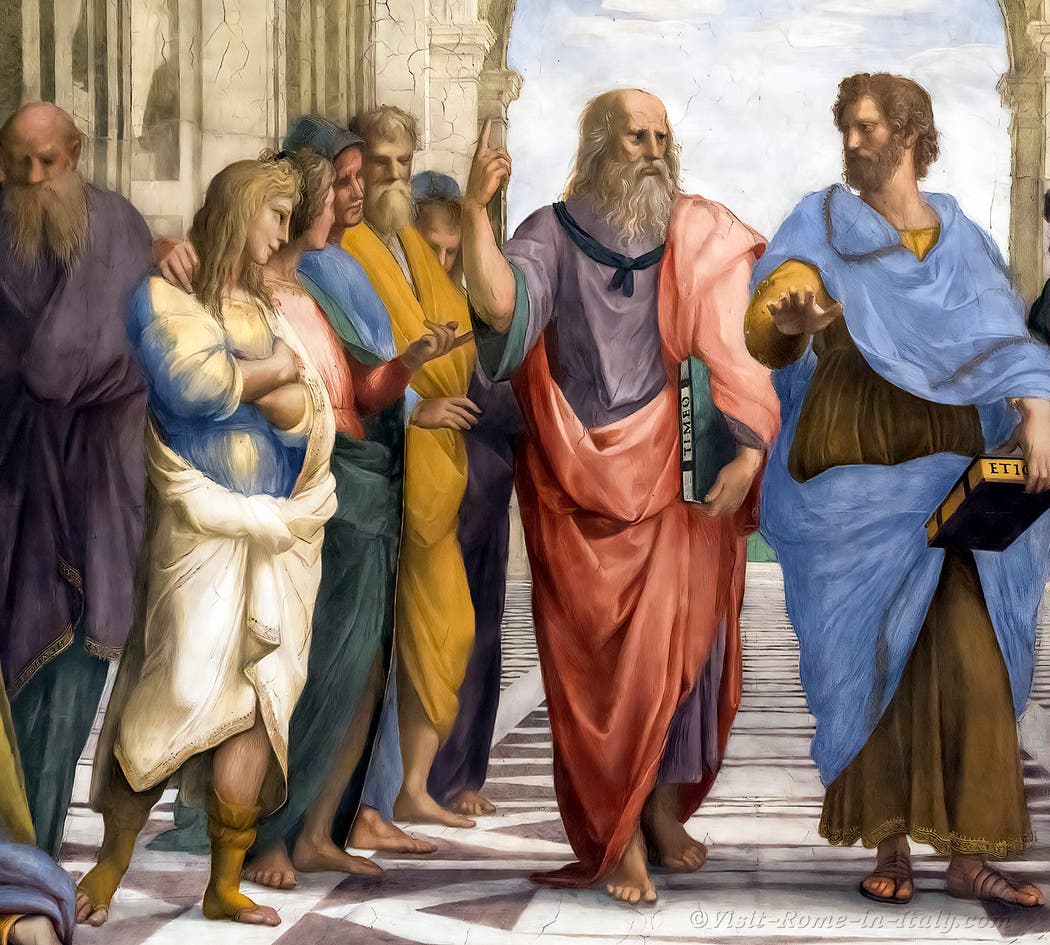 Raphael School of Athens Frescoe Signature Room Vatican Rome