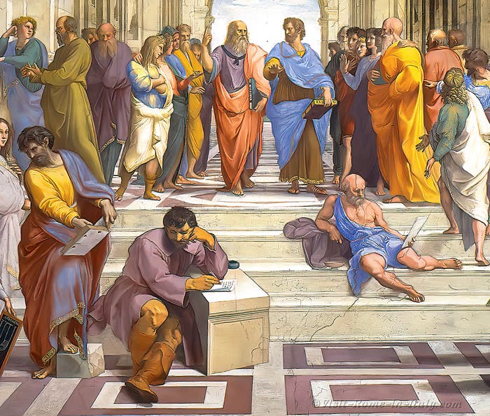 Raphael School of Athens Frescoe Signature Room Vatican Rome