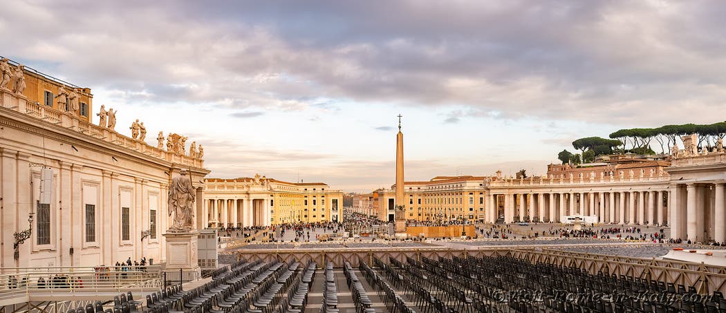 Saint Peter's Square in Rome in Italy