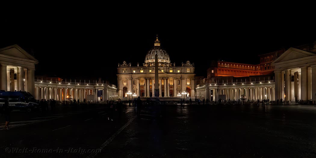 Saint Peter's Square in Rome in Italy