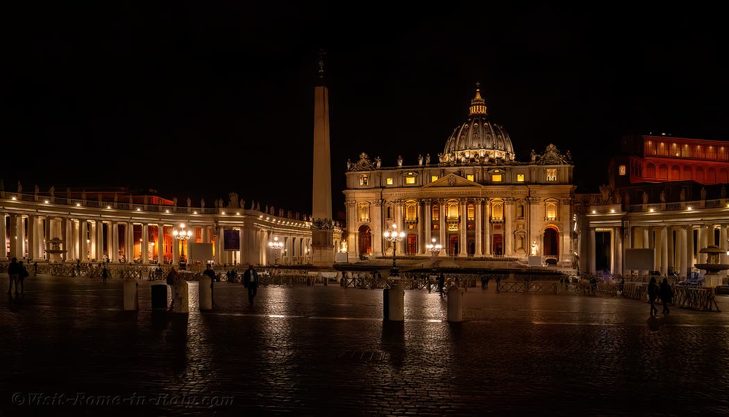 Saint Peter's Square in Rome in Italy